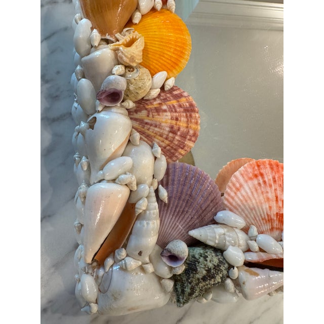 Vintage Shell Encrusted Mirror | Chairish