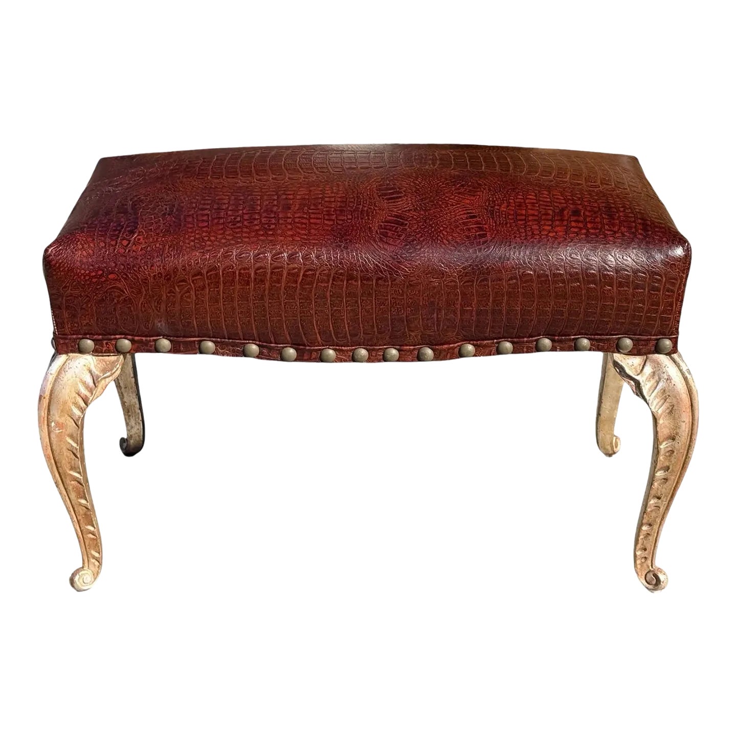 French Art Deco Style Gilded Palm Leaf Bench by Randy Esada Designs ...