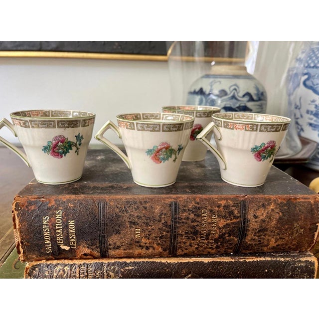 1930s Set of Four (4) Antique Myott Staffordshire Indian Tree Teacups ...
