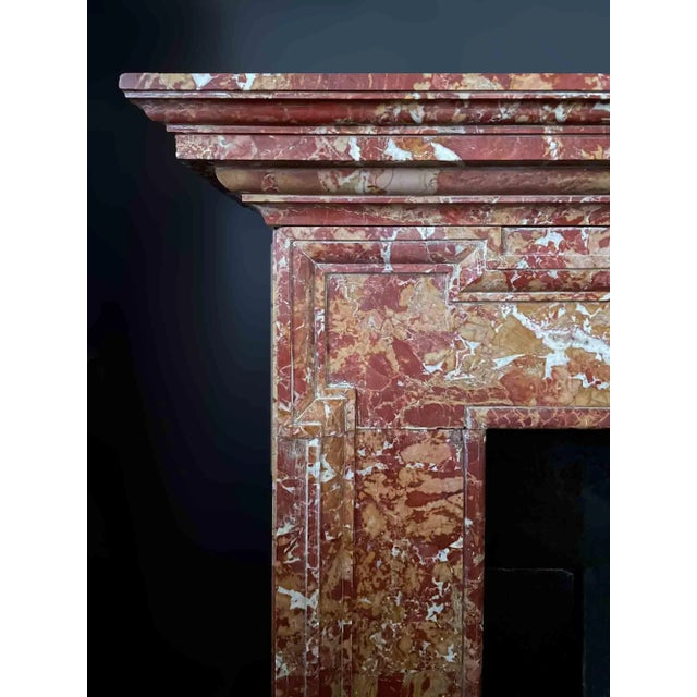 Antique Federal Style Breccia Pernice Marble Mantel | Chairish