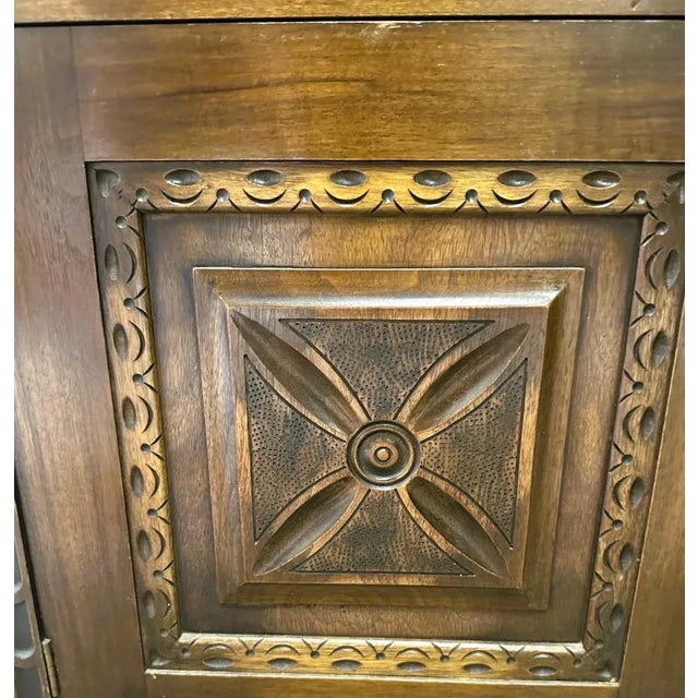 Rare 1920s Baker Furniture Antique Spanish Revival Walnut Liquor ...