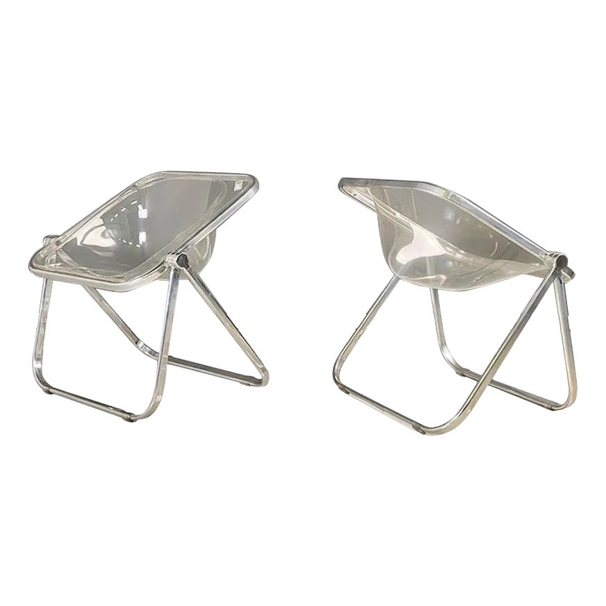Italian Modern Plona Armchairs attributed to Giancarlo Piretti for ...