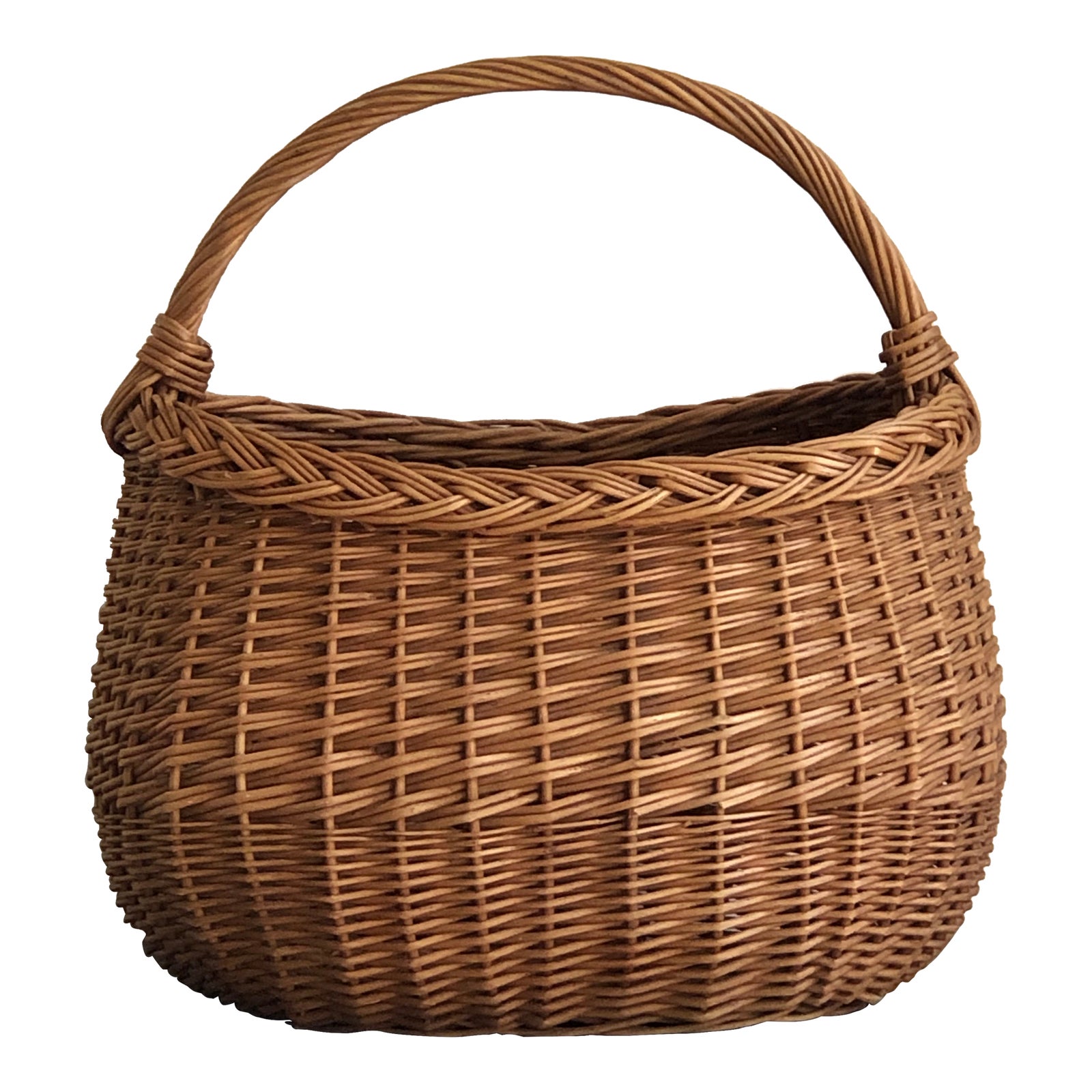 Rustic European Market Basket | Chairish