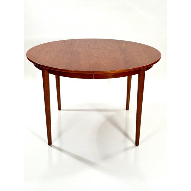 Danish Modern Mid Century Modern Round Teak Dining Table by Johannes Andersen for Moreddi ...