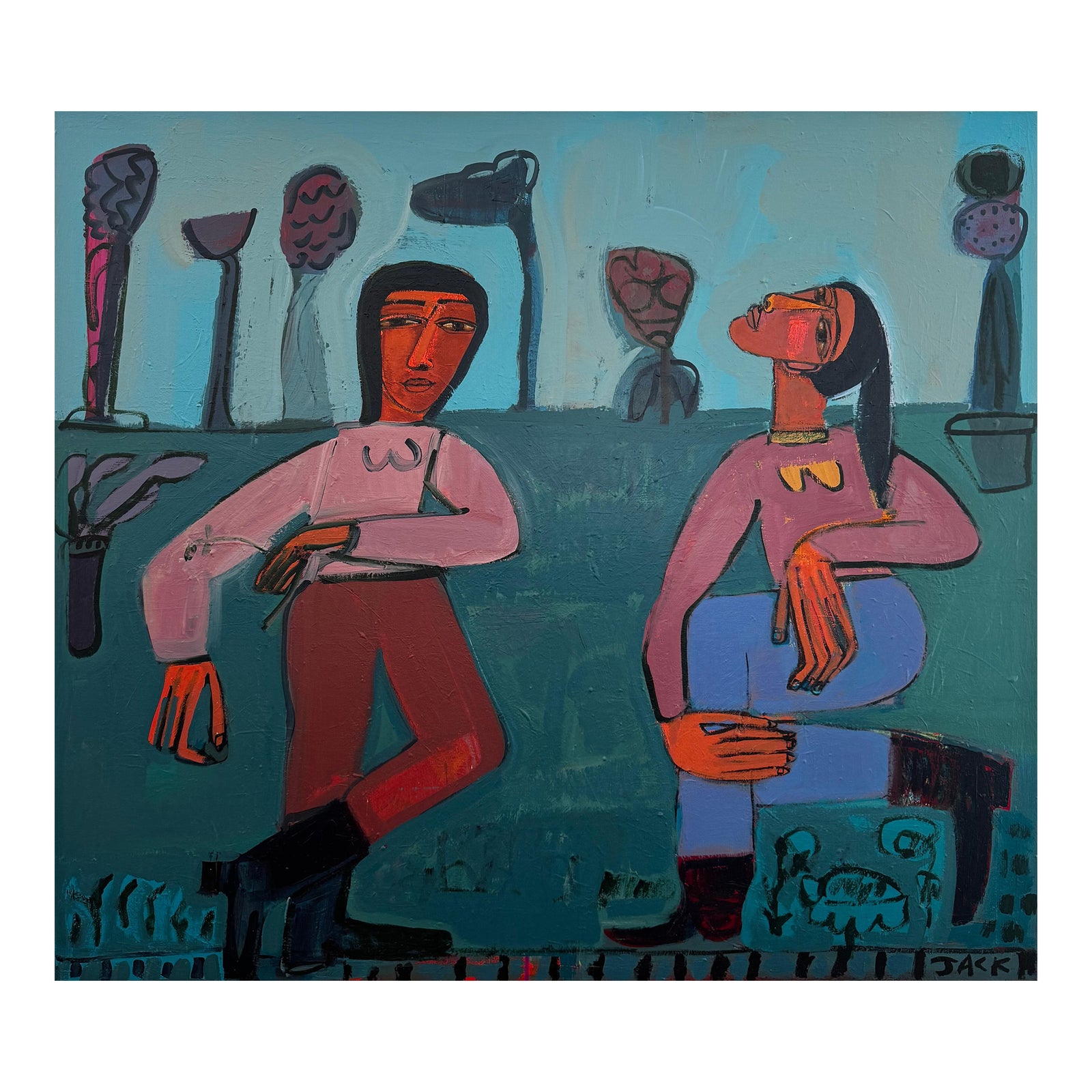 "Lavender Song", Original Painting by Rebecca Jack | Chairish