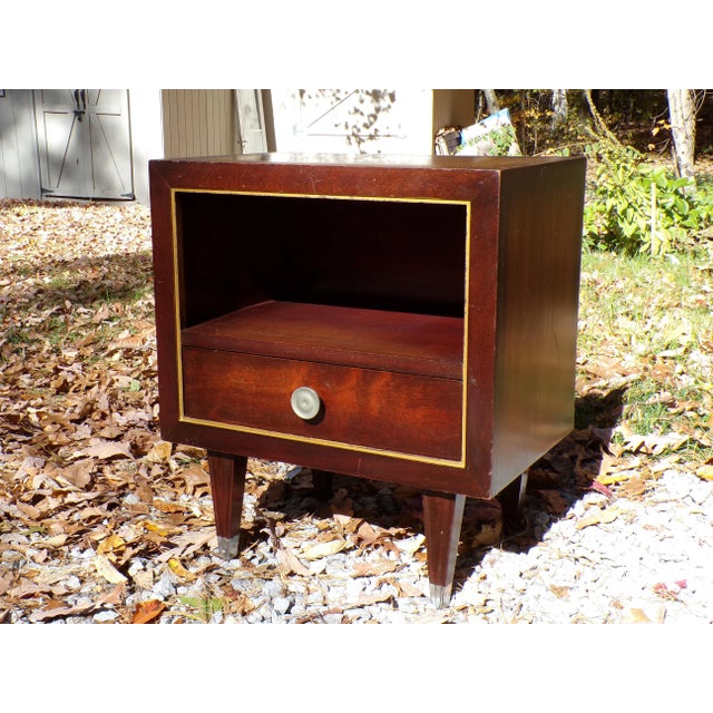 Vintage Mid Century Sieling Modern 1 Drawer Mahogany Nightstand End ...