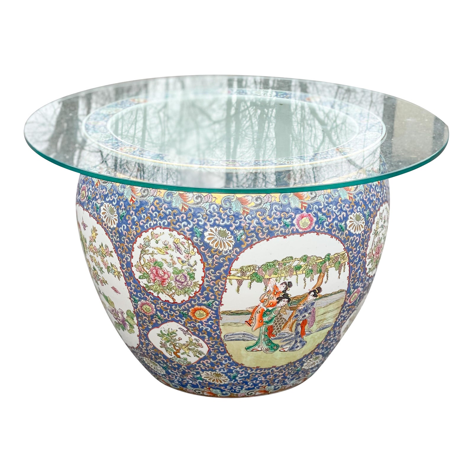 Late 20th Century Minicucci Fish Bowl Glass Table | Chairish