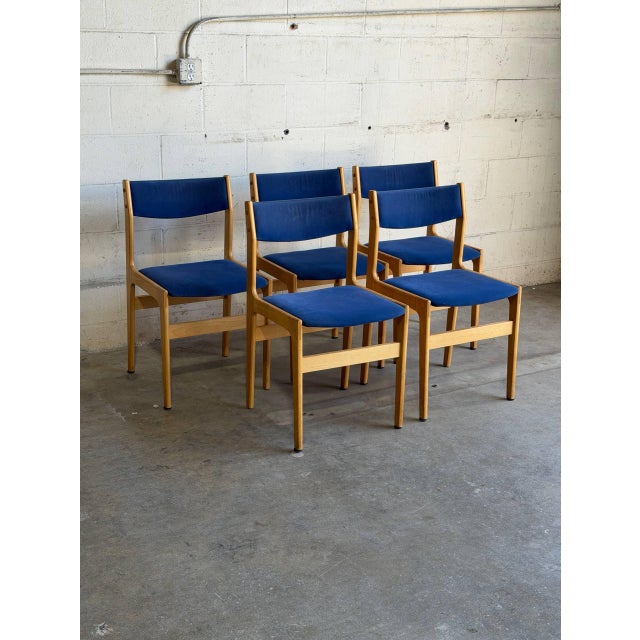 Mid 20th Century Set of 5 Danish Modern Dining Chairs in the Style of ...