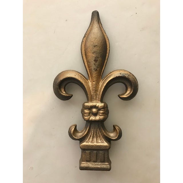 Pair of 2000s Cast Iron French Fleurs De Lys | Chairish