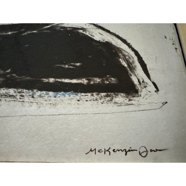 2022 McKenzie Dove Abstract Drawing, Framed | Chairish