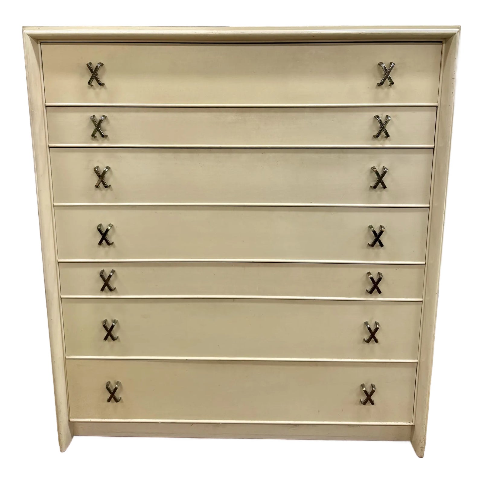 Paul Frankl for Johnson Furniture Seven Drawer Tall Dresser Wardrobe ...