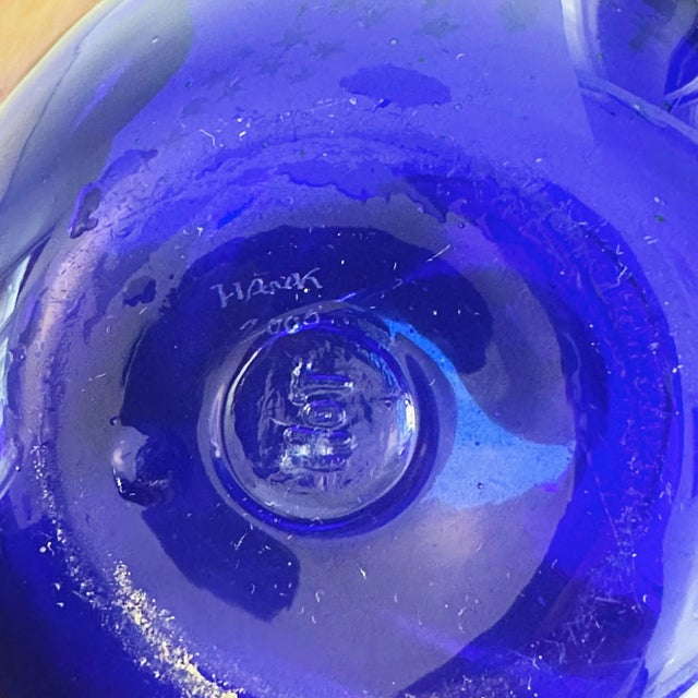 Vintage Mouth Blown Cobalt Glass Vase With Infused Stars by Hank at Hot ...