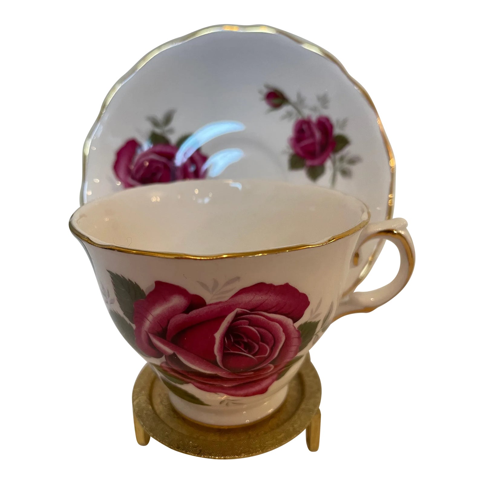 Vintage Royal Kent Tea Cup Set- 2 Pieces | Chairish