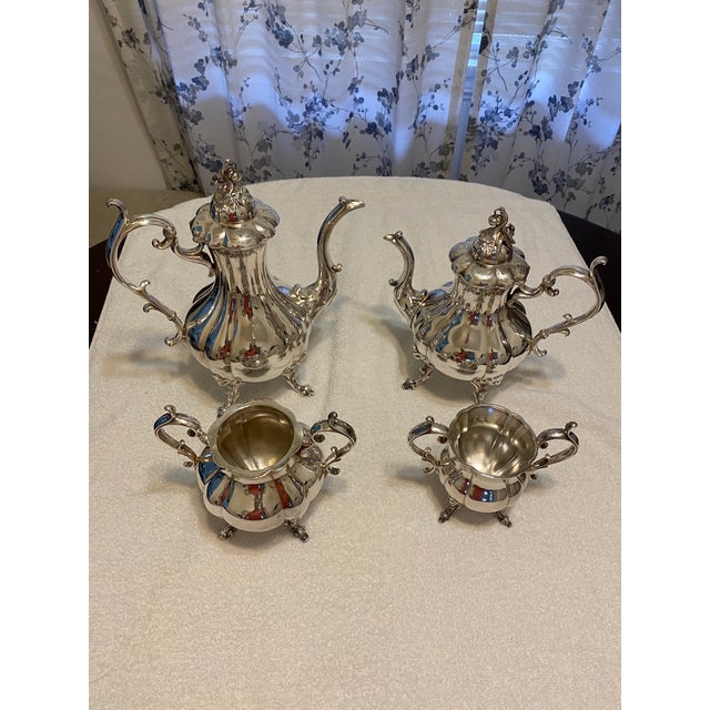 Vintage Reed & Barton Pumpkin Pattern Silverplate Tea Set- 4 Pieces ...
