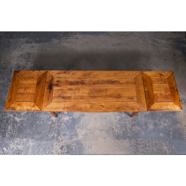 Antique Country French Farmhouse Maple Extendable Kitchen Harvest Table ...