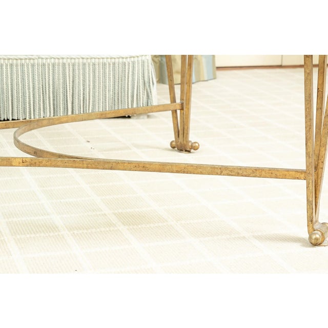 Rectangular Gold Plated Bevel Glass Cocktail Table | Chairish