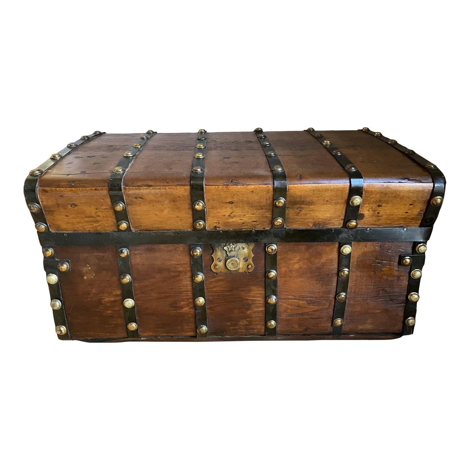Late 19th Century American Captain's Trunk | Chairish