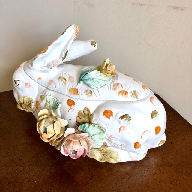 Vintage Italian Pottery Rabbit Tureen | Chairish