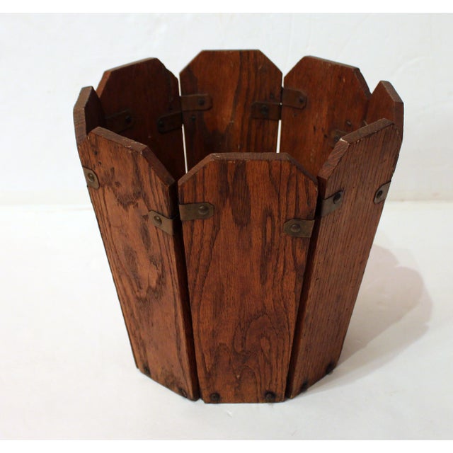 Circa 1880-1920 Arts & Crafts Paper Bin | Chairish