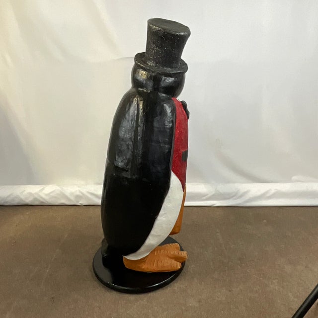 1980s Vintage 3-Foot Penguin Paper Mache’ Christmas Figurine Statue ...