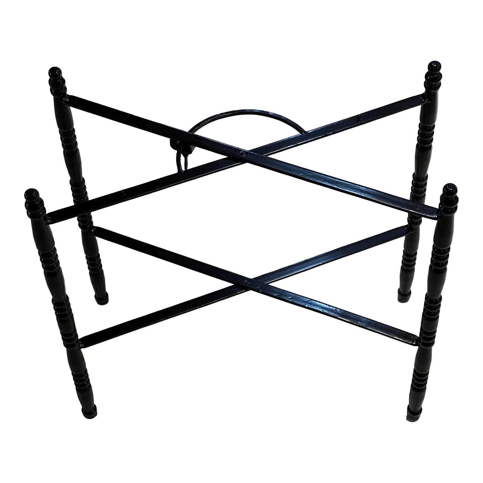 Collapsable and Adjustable BlackTole Chinoiserie Tray Stand | Chairish