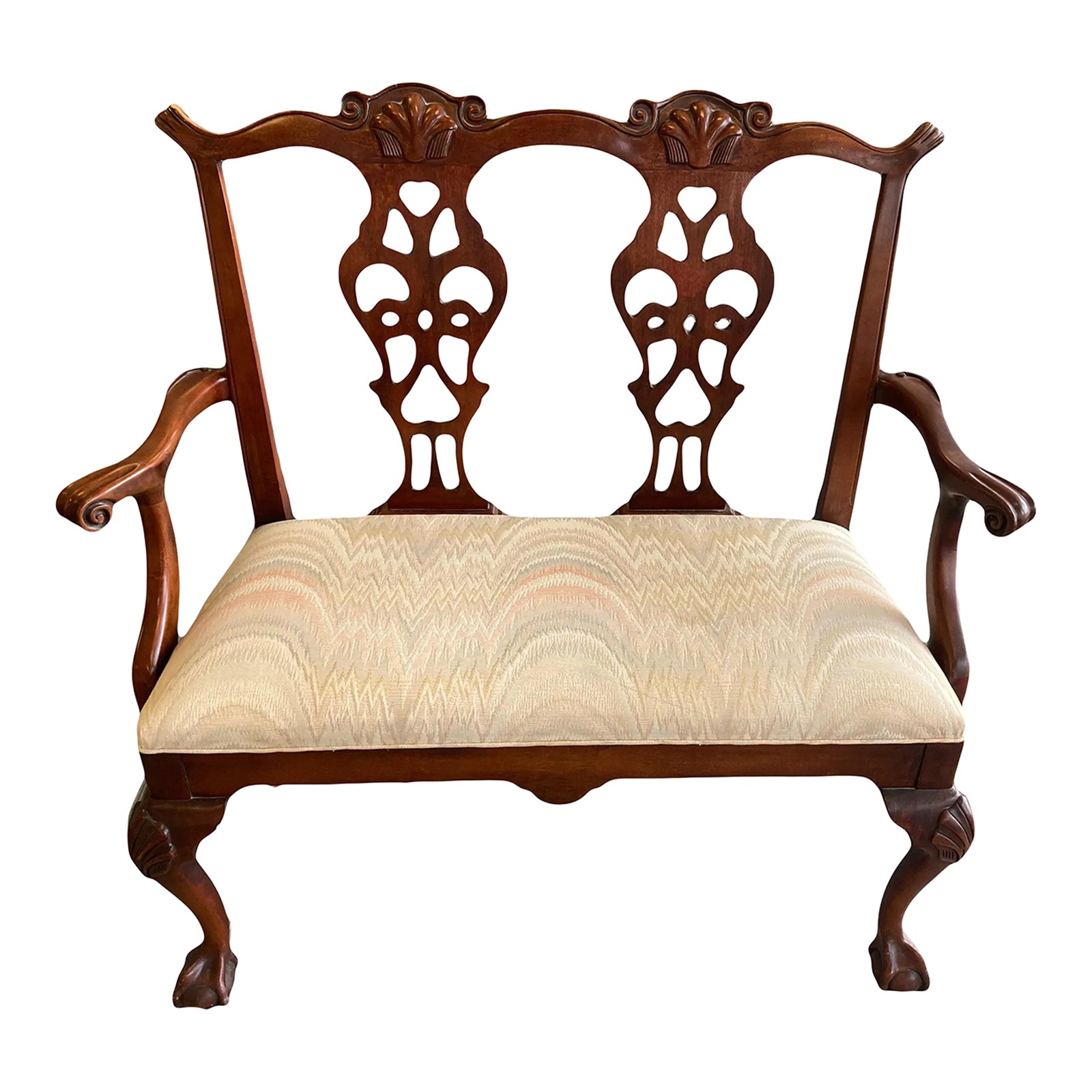 Mid-20th Century Chippendale Bench by Century Chair Company | Chairish