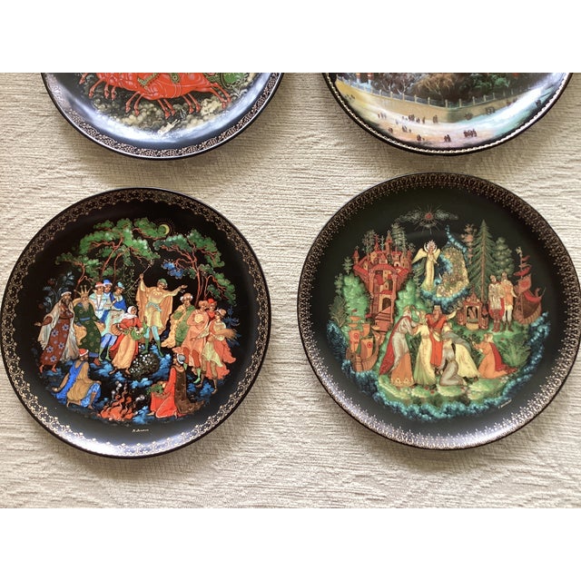 Vintage Tianex Decorative Plates Depicting Russian Fairy Tales-Set of ...
