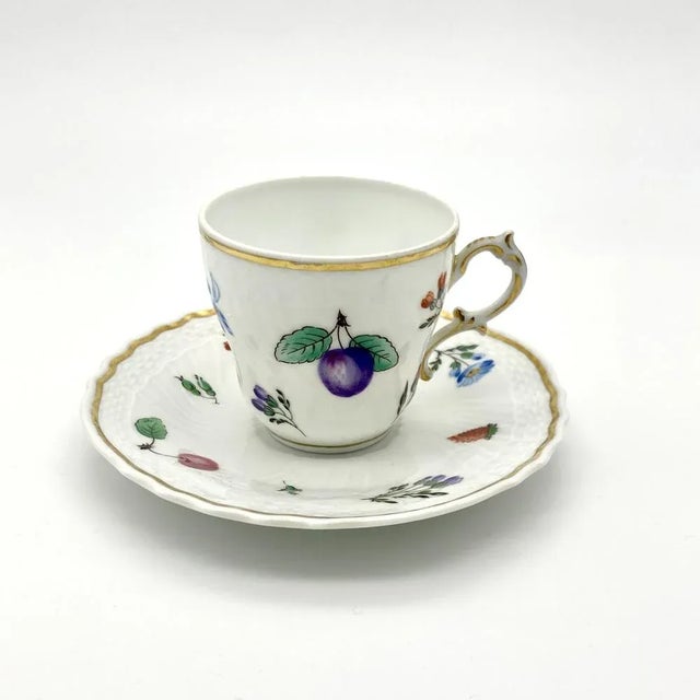 Italian Hand Painted Porcelain Coffee Cups and Saucers by Richard ...