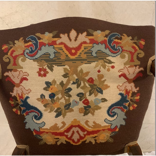 Antique Needlepoint Chair | Chairish