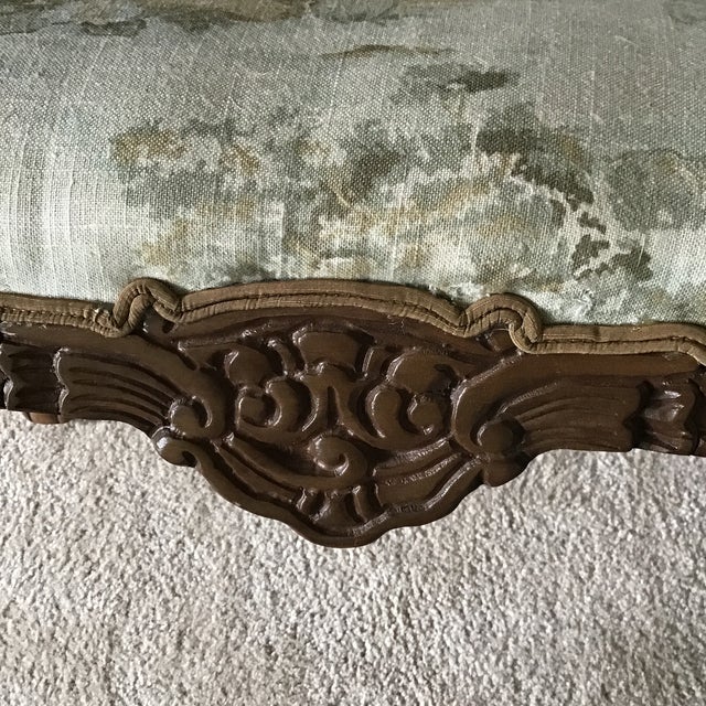 Vintage Bench French Louis XV Style Wood Carved Footstool French ...