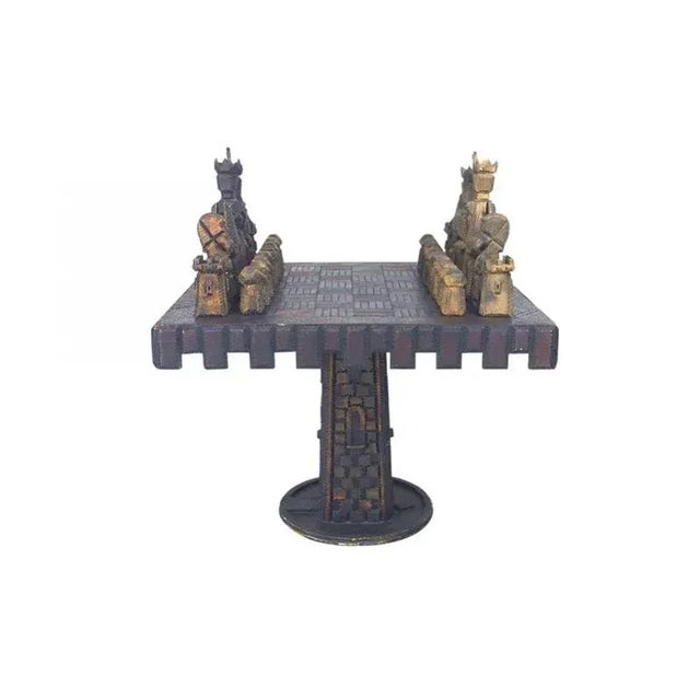 American Rustic Tramp Art Game Table | Chairish