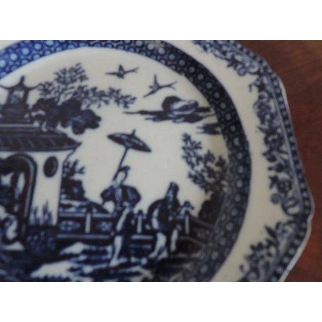 1790 English Chinese Style Pearlware Blue & White Octagonal Plates - A ...