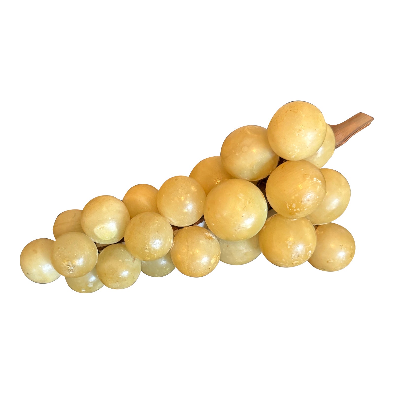 Vintage Italian Natural Alabaster Stone Grape Cluster With Natural ...