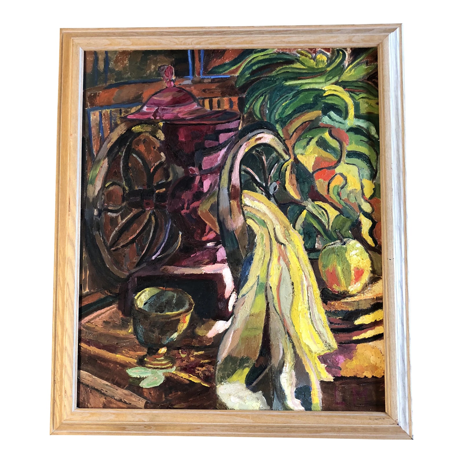 Original Modernist Interior Still Life Painting | Chairish