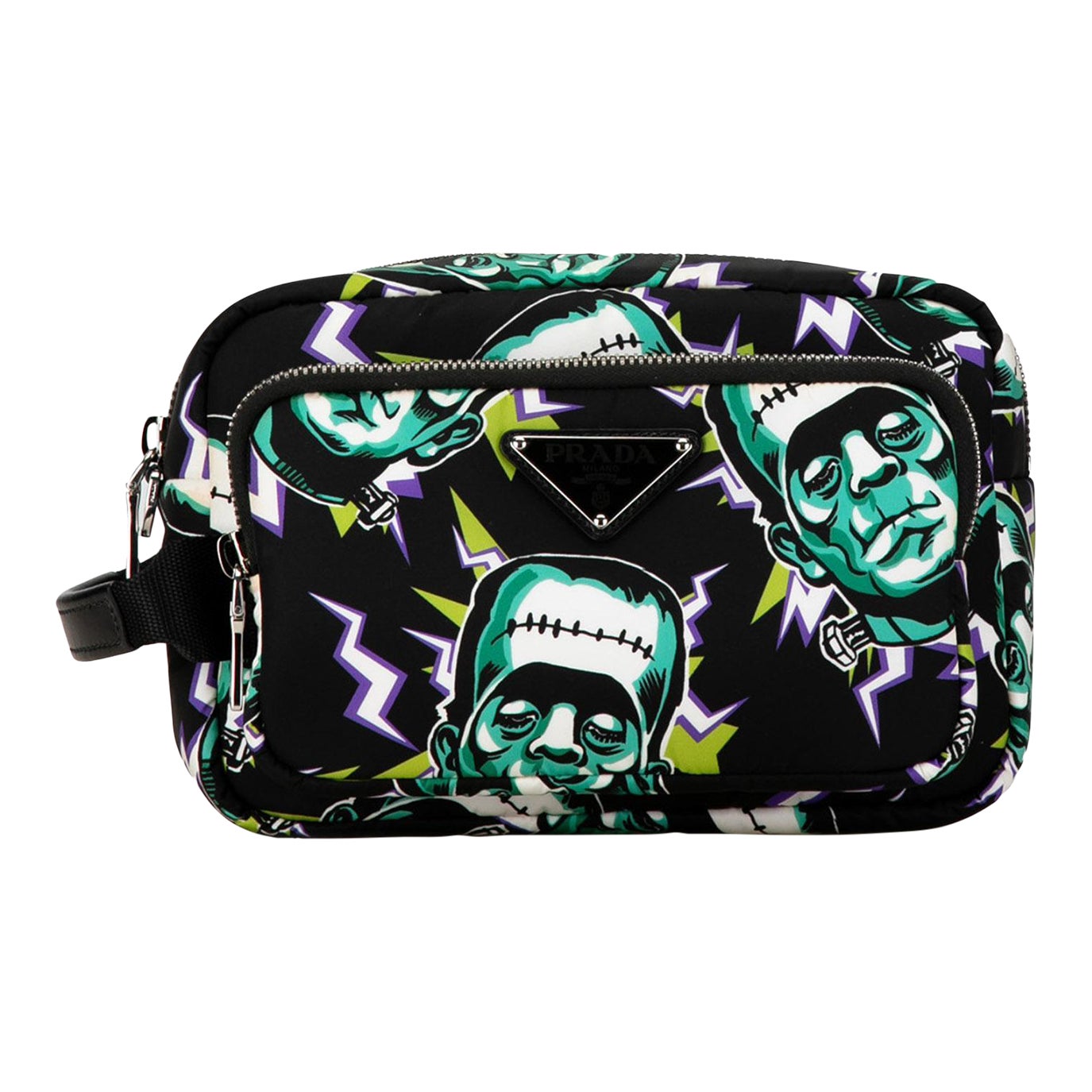 Prada X Universal Studios Tessuto Frankenstein Pouch Clutch Bag | Chairish