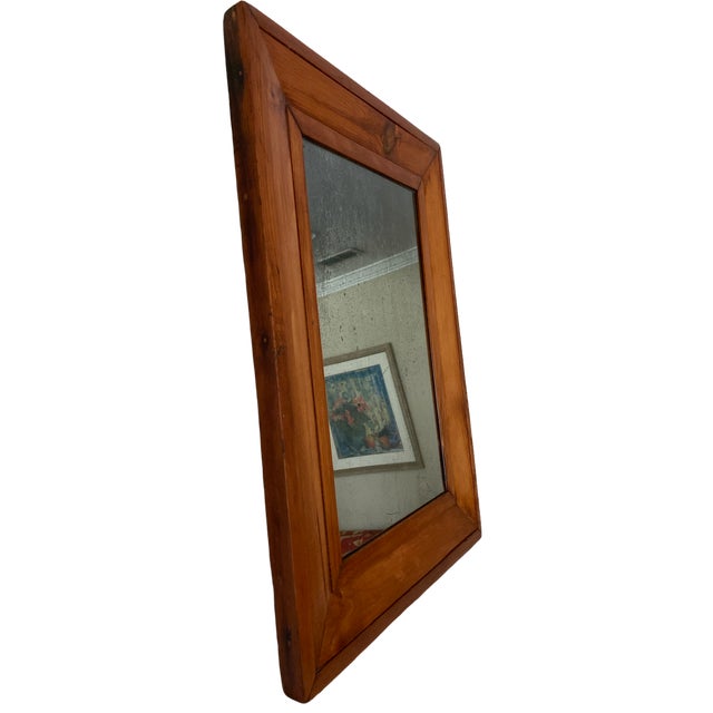 Antique 19th Century American Cherrywood Wall Mirror With Original ...