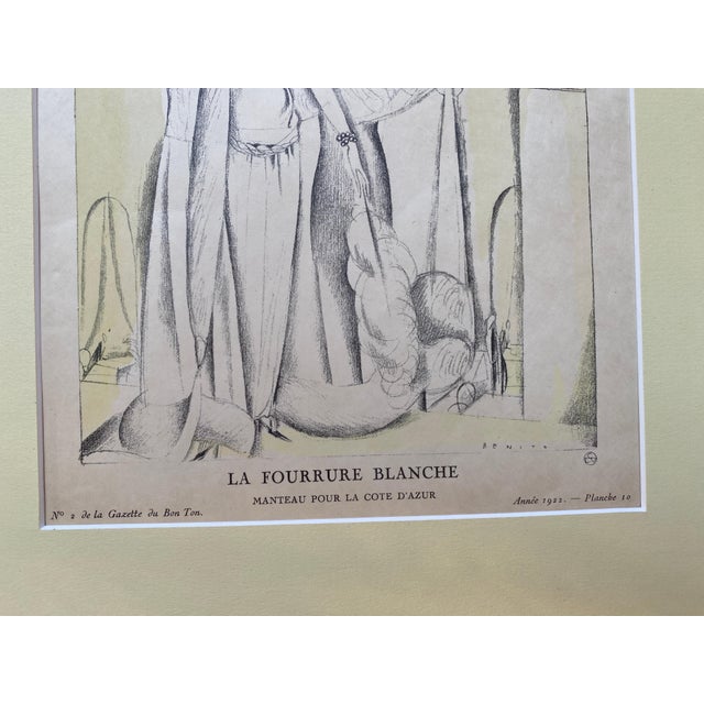 Art Deco “La Gazette du Bon Ton” Framed Plate by Vogue Artist Eduardo ...