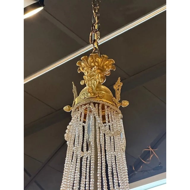 French Louis XVI Design Basket Form Chandelier | Chairish