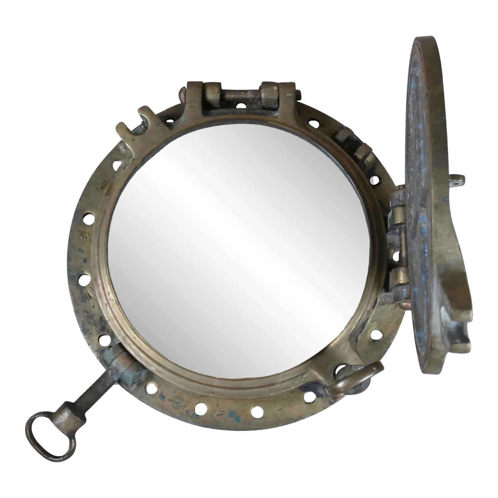 Early 20th Century Solid Brass Ships Porthole Window Nautical Maritime ...