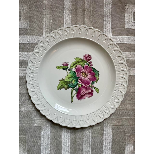 Vintage Spode Hand-Painted Floral Creamware Set of 8 | Chairish