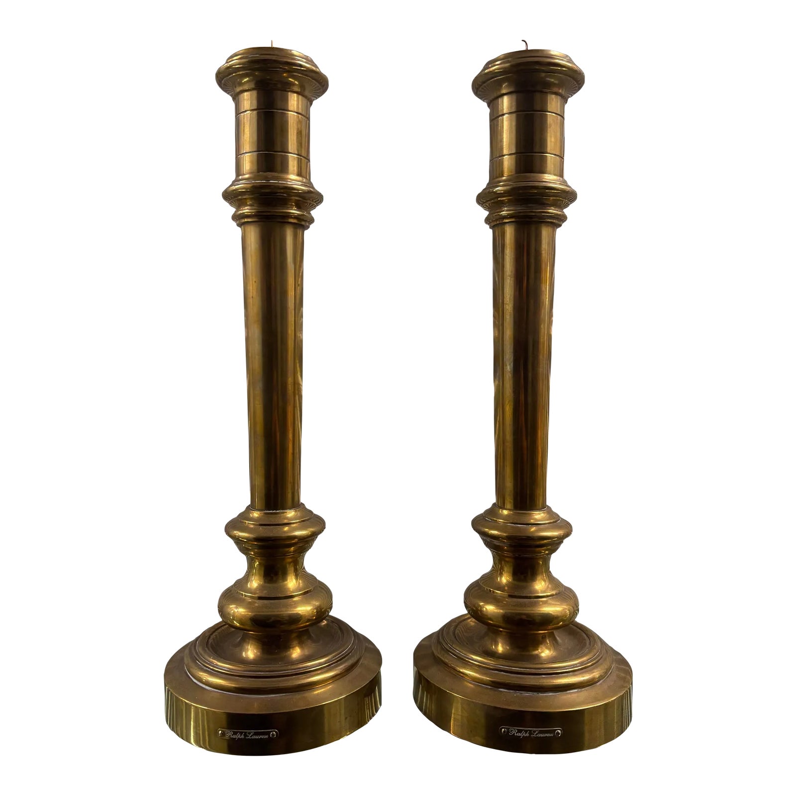 Ralph Lauren Candle Holders- a Pair | Chairish