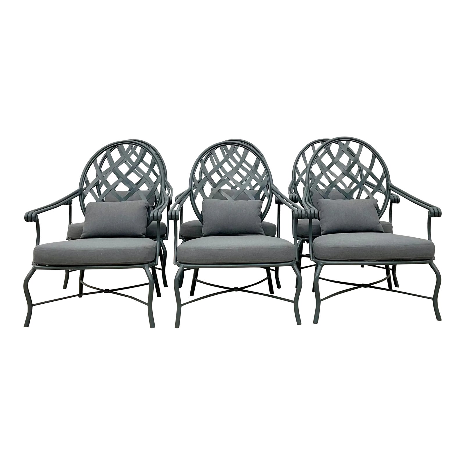 Vintage Regency Trellis Lounge Chairs After Brown Jordan “Venetian ...