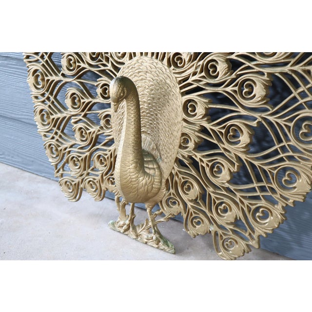 Vintage Burwood Gold Peacock Wall Hanging 70's Retro Mid Century Modern ...