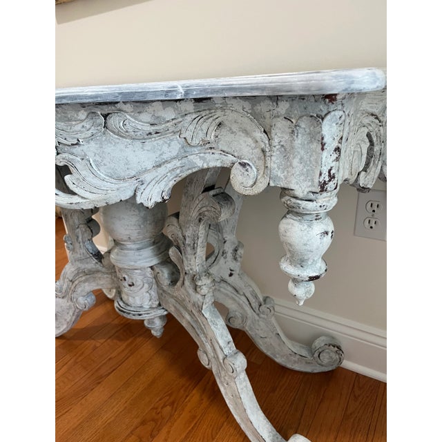 Rococo Style Italian Painted Entry Table | Chairish