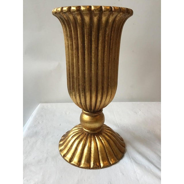 Italian Giltwood Urn Shaped Lamp/Table Bases - A Pair | Chairish