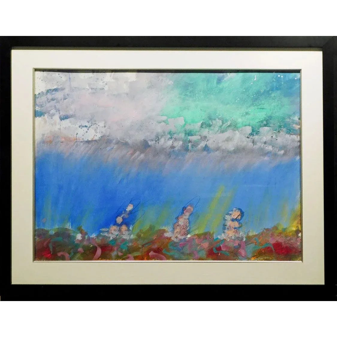 Mark Dickson Untitled Mix Media,Pastel and Watercolor Abstract Hand ...