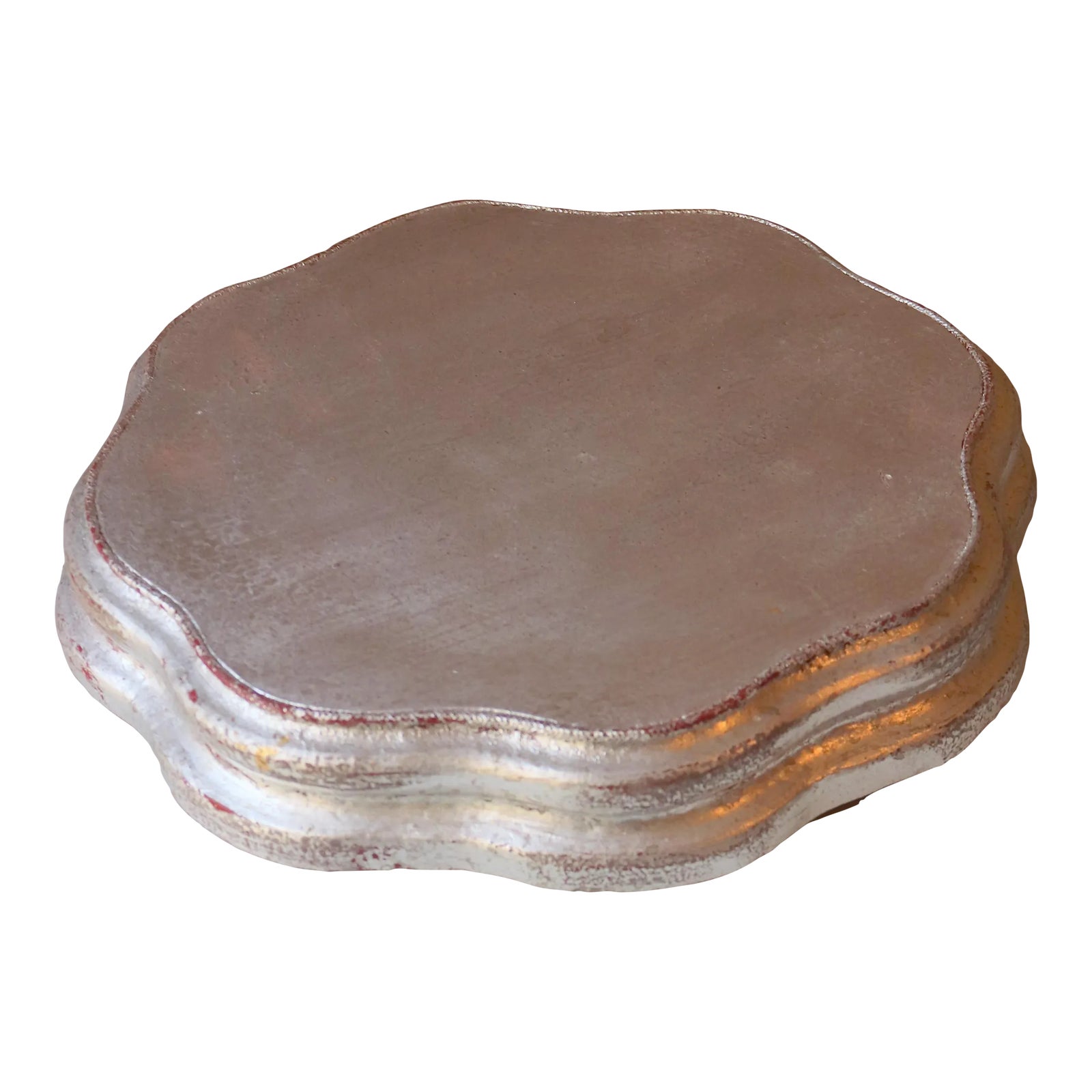 Display Riser Plateau for Objects in Italian Silver Leaf | Chairish
