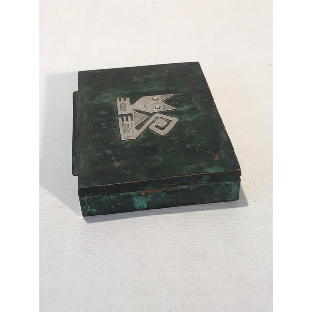 Abstract Peruvian Cat Treasure Box, Signed | Chairish