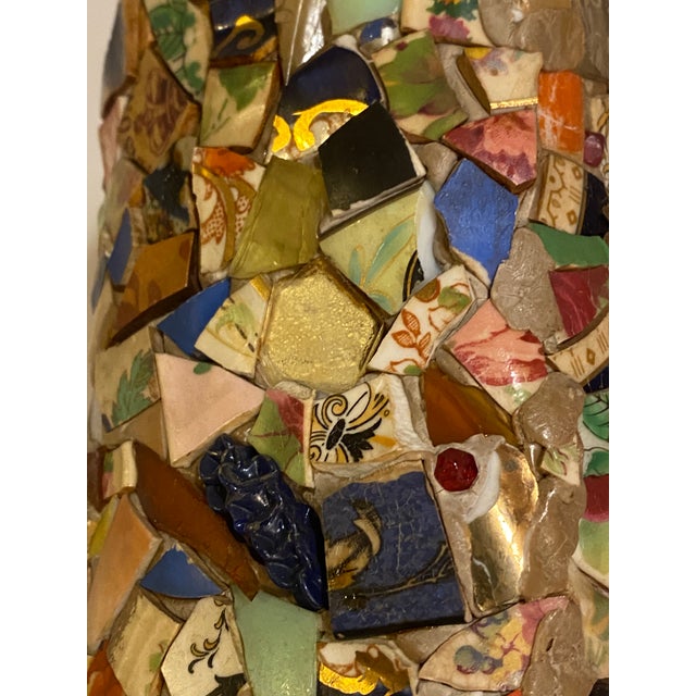 1930s Folk Art Mosaic Milk Memory Bottle | Chairish