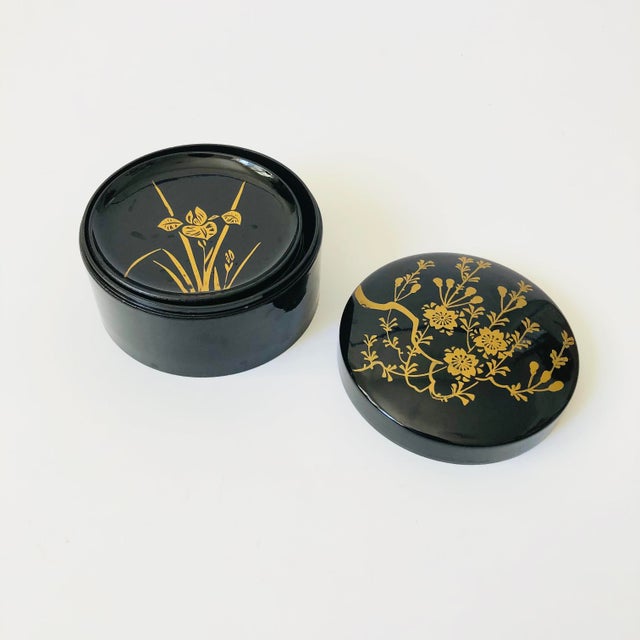 Lacquerware Flower Coaster Set | Chairish